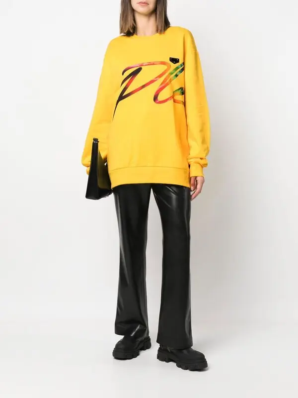Philipp Plein Logo-print Sweatshirt - Yellow