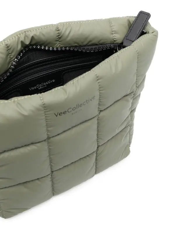 VEECOLLECTIVE Porter Quilted Shoulder Bag - Green
