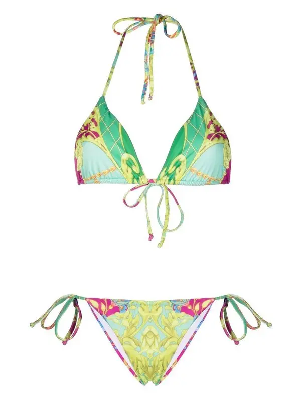 Philipp Plein Baroque-print Bikini - Green