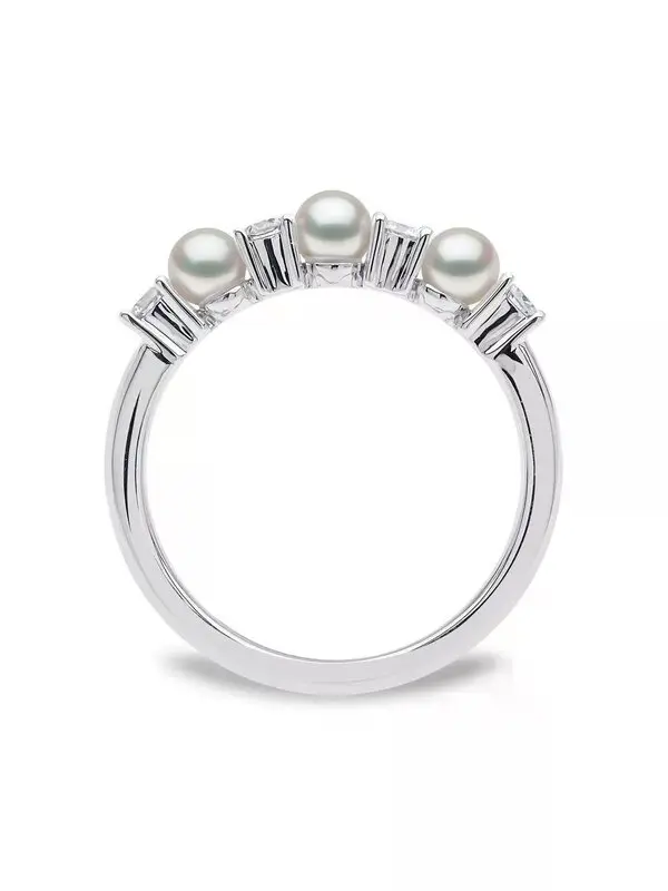Yoko London 18kt White Gold Akoya Pearl And Diamond Ring