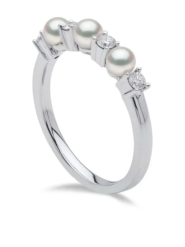 Yoko London 18kt White Gold Eclipse Akoya Pearl And Diamond Ring