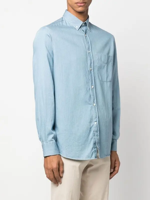 Brunello Cucinelli Long-sleeve Cotton Shirt