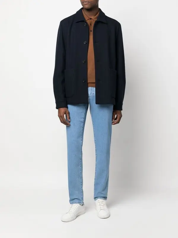 Zegna Alpe Chore Button-up Shirt Jacket - Blue