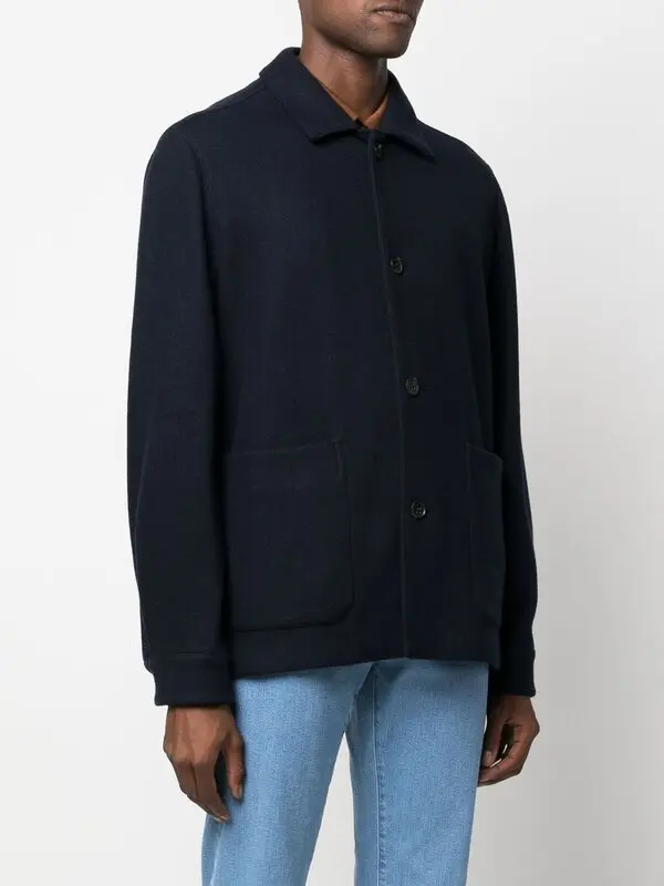 Zegna Alpe Chore Button-up Shirt Jacket - Blue