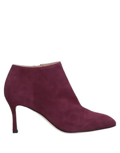 SERGIO ROSSI Ankle Boots Burgundy Size Soft Leather - Red