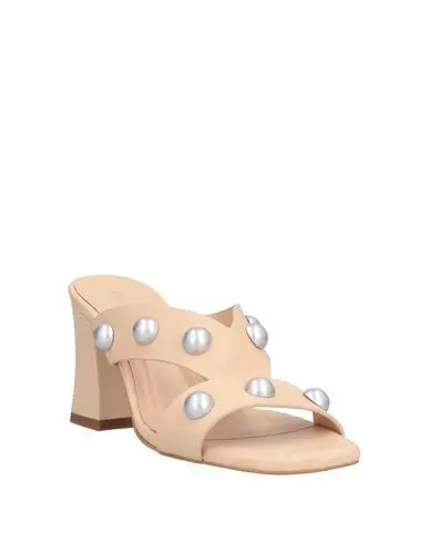 FORMENTINI Nappa Leather Slide Sandals - Beige