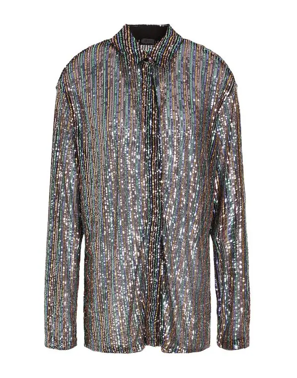 8 BY YOOX Striped Sequin Shirt