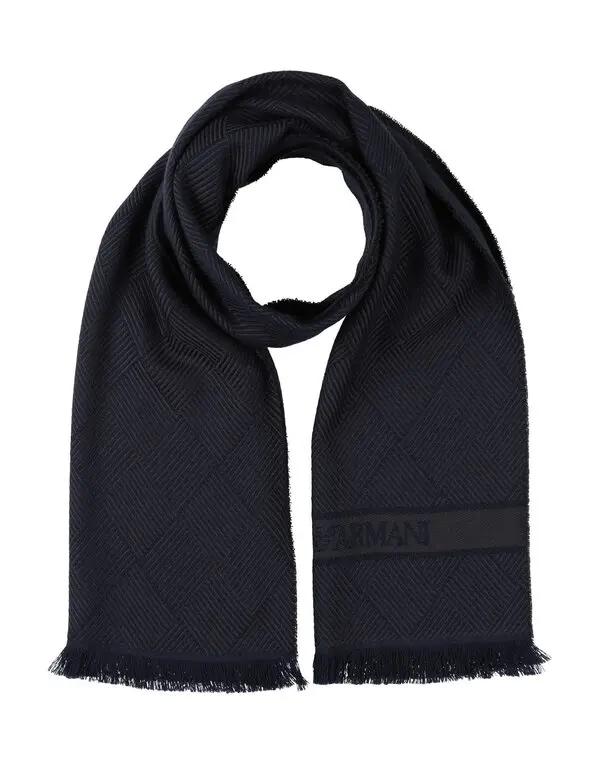 Emporio Armani Scarf Wool - Dark Blue