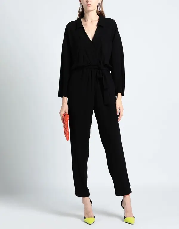 Maje Crepe Belted Jumpsuit