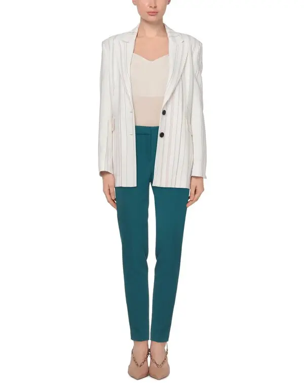 EMMA & GAIA Tapered Crepe Trousers - Deep Jade