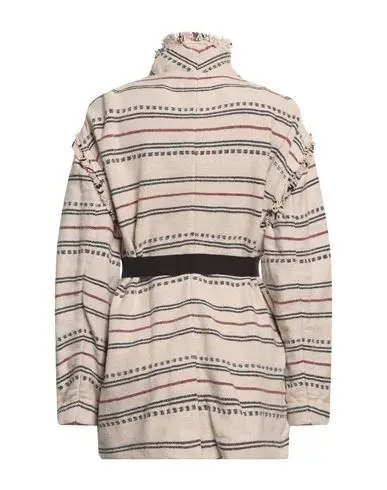 MARANT ETOILE Belted Striped Jacquard Coat