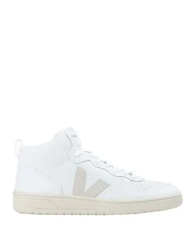VEJA V-15 High-top Leather Sneakers - White