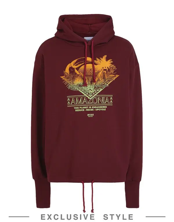 MYAR X YOOX Upcycled Hoodie - Maroon