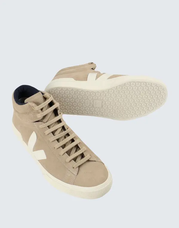 VEJA High-top Suede Sneakers - Beige