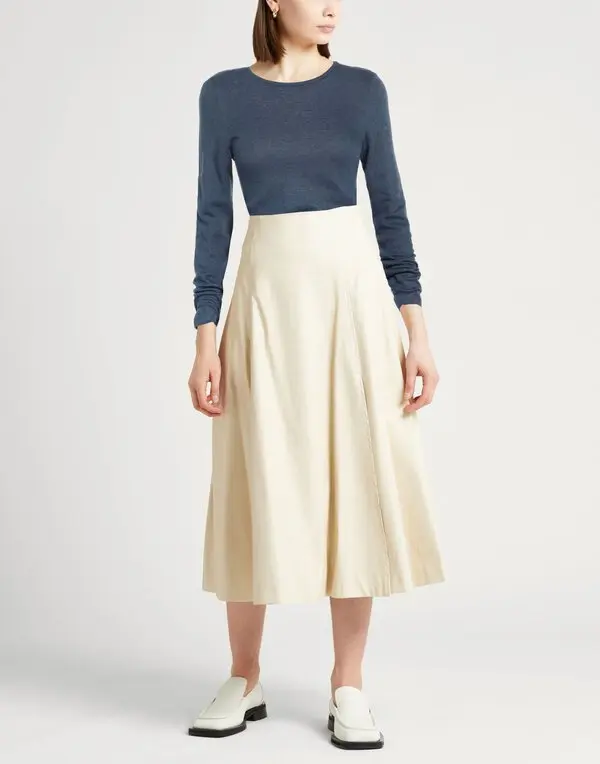 Majestic Filatures Long Sleeve Crewneck Top In Cotton And Cashmere Blend