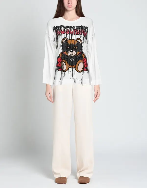 Moschino Cotton Knit Sweater - White