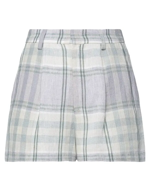 MARANT ETOILE Tartan Linen Shorts