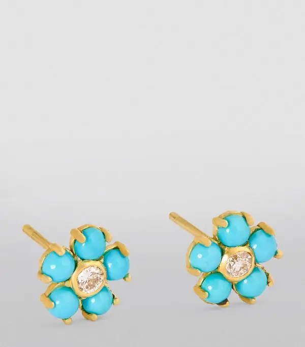 JENNIFER MEYER Flower Stud Earrings