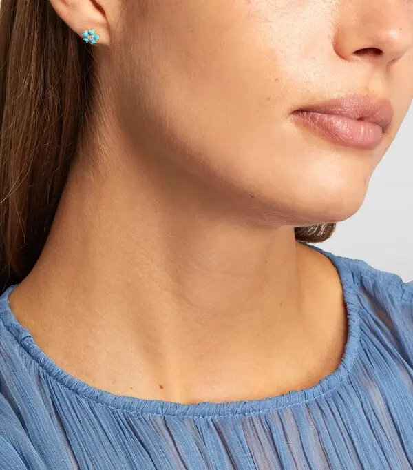 JENNIFER MEYER Flower Stud Earrings