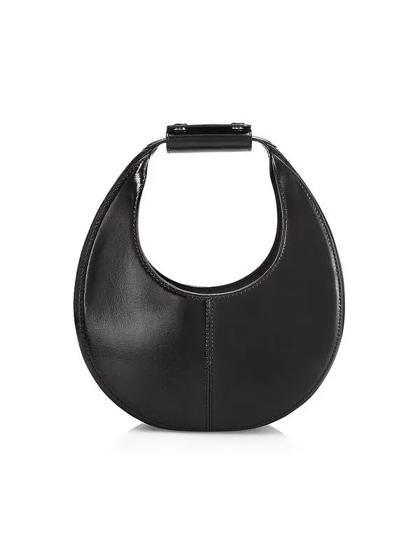 Staud Mini Moon Split Leather Shoulder Bag