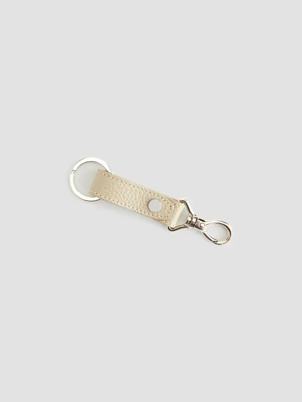 ROYCE NEW YORK Signature Key Fob - Taupe