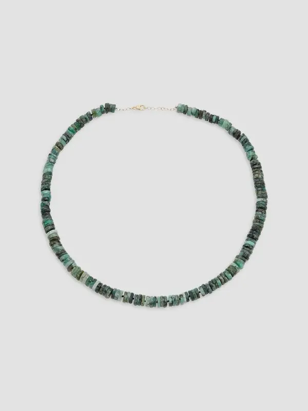 Jia Jia Atlas 14k Yellow Gold & Emerald Beaded Necklace