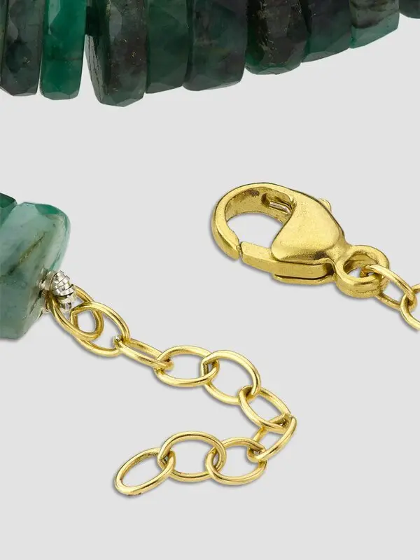Jia Jia Atlas 14k Yellow Gold & Emerald Beaded Necklace