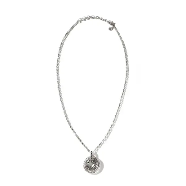 John Hardy Palu Pendant Necklace Gold, Pav