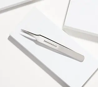 TWEEZERMAN Stainless Steel Ingrown Hair/splinte Tweeze Tweezer - Silver