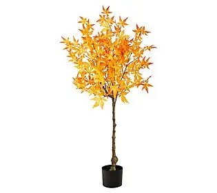 NEARLY NATURAL 4'h Autumn Maple Artificial Tree - One-color