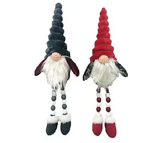 SANTA'S WORKSHOP 11' Xmas Gnome Ornaments, Set F 2 - One-color