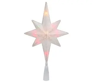 NORTHLIGHT 11 Frosted Bethlehem Star W/gold Scrolling Topper - One-color