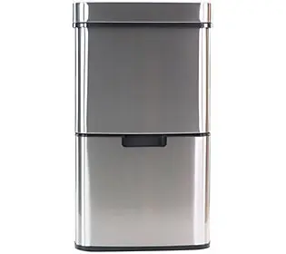 HANOVER 62-l / 16.4-gal Trash Can With Dual Bin S And Sensors - One-color