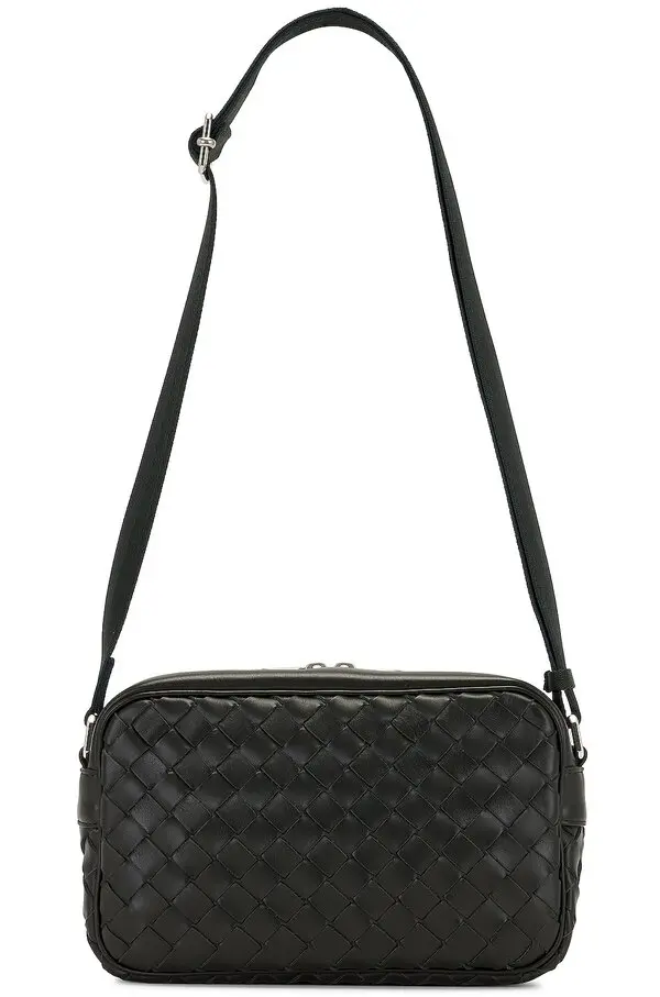 Bottega Veneta Classic Intrecciato Camera Bag - Dark Green & Silver