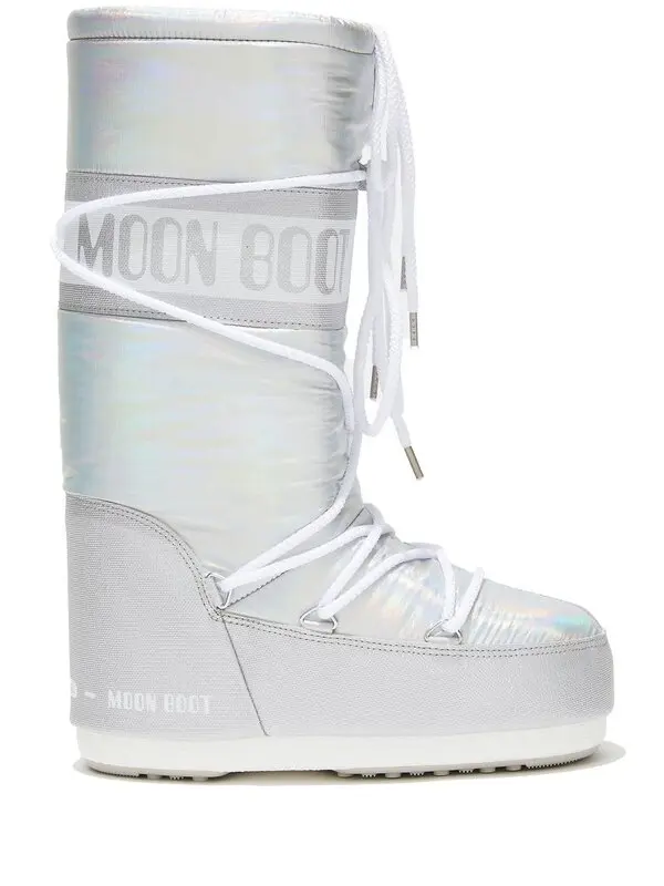 Moon Boot Metallic Logo-print Snow Boots