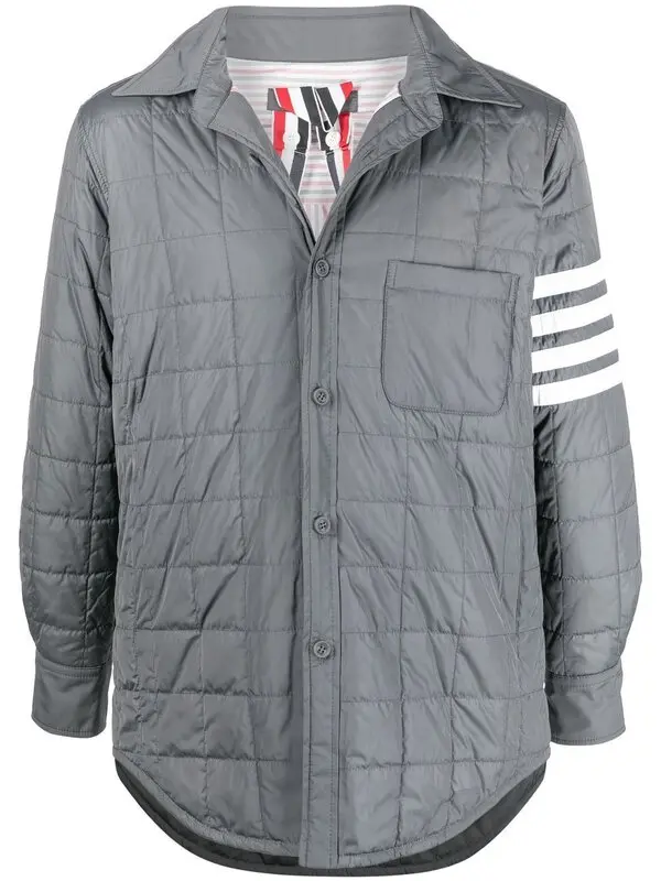 Thom Browne 4-bar Stripe Padded Shirt Jacket