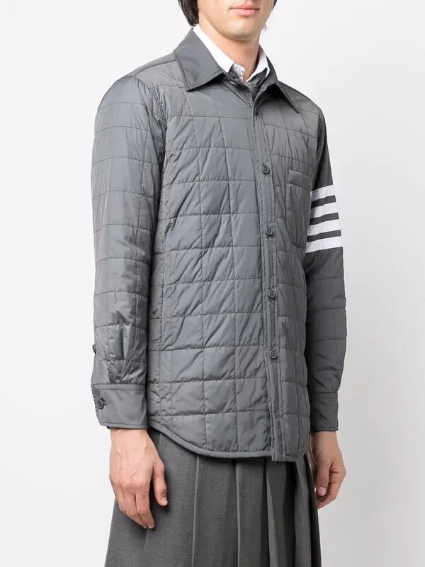Thom Browne 4-bar Stripe Padded Shirt Jacket