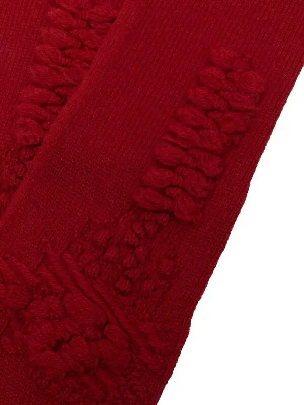 BARRIE Cashmere Fingerless Mittens - Red