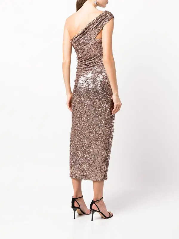 Simkhai Sequin-embellished One-shoulder Gown