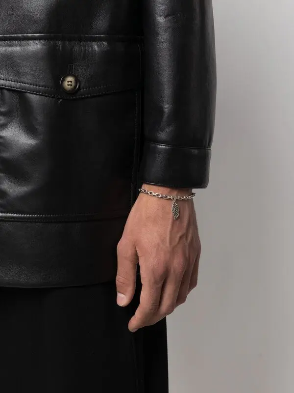 Emanuele Bicocchi Leaf-detail Chain-link Bracelet