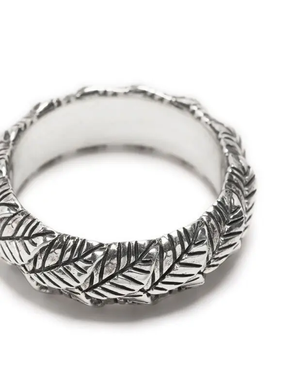 Emanuele Bicocchi Engraved Leaves Ring