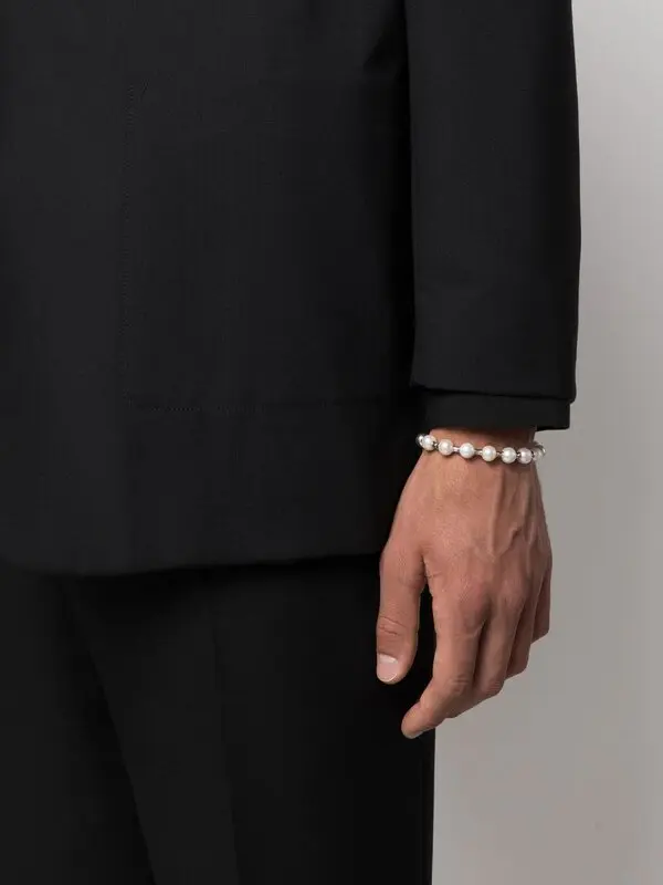 Emanuele Bicocchi Embellished Chain-link Bracelet - White