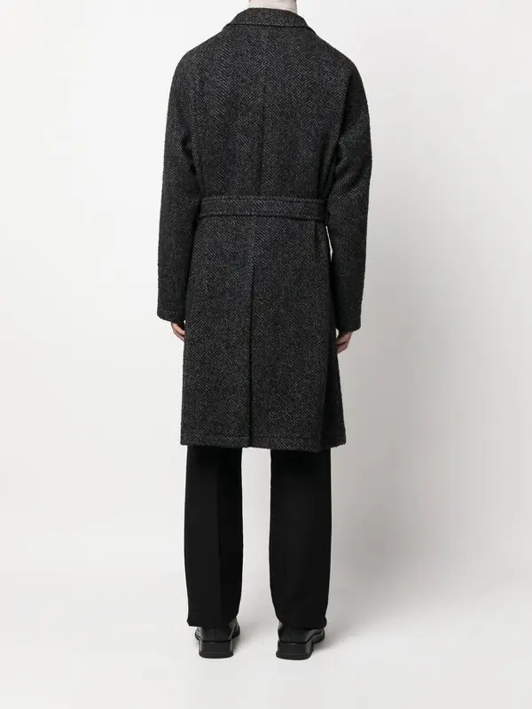Tagliatore Salomon Belted Coat - Black