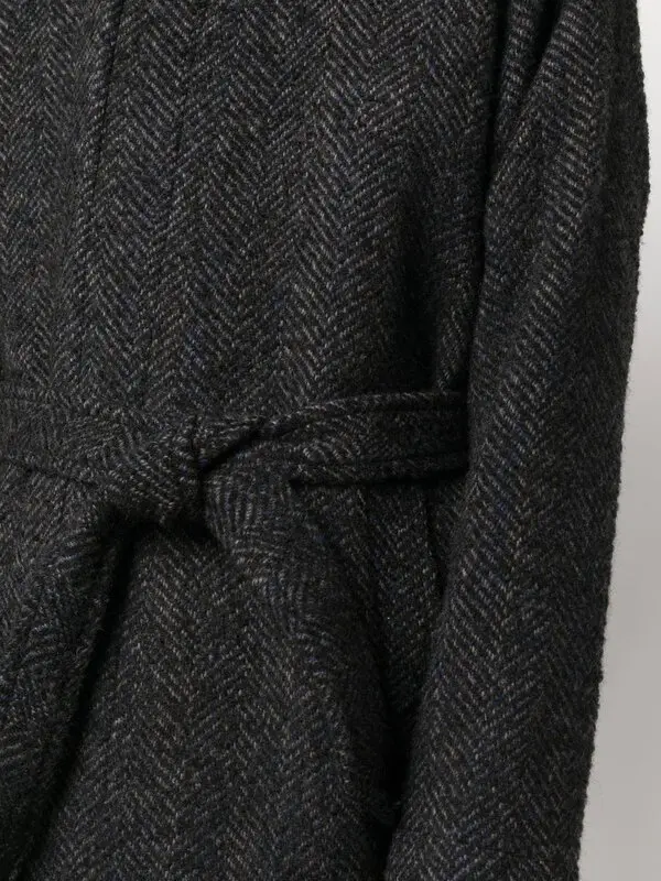 Tagliatore Salomon Belted Coat - Black