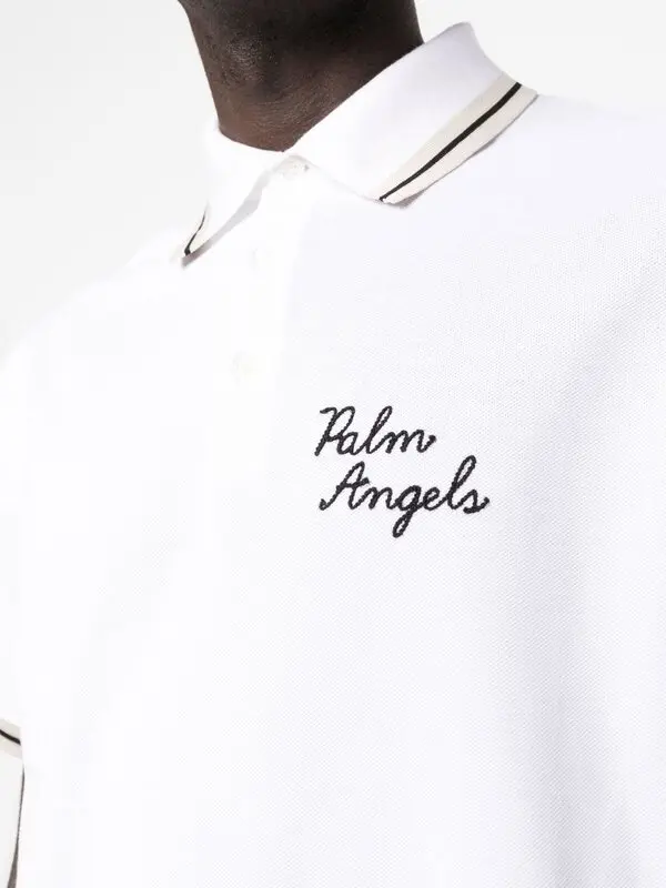 Palm Angels Logo-embroidered Polo Shirt