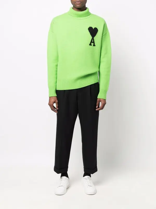 Ami De Coeur Roll-neck Jumper - Green