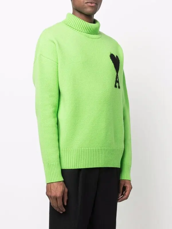 Ami De Coeur Roll-neck Jumper - Green
