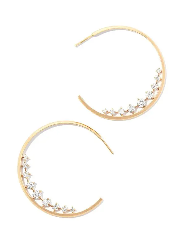 Lizzie Mandler Clat Diamond Hoop Earrings