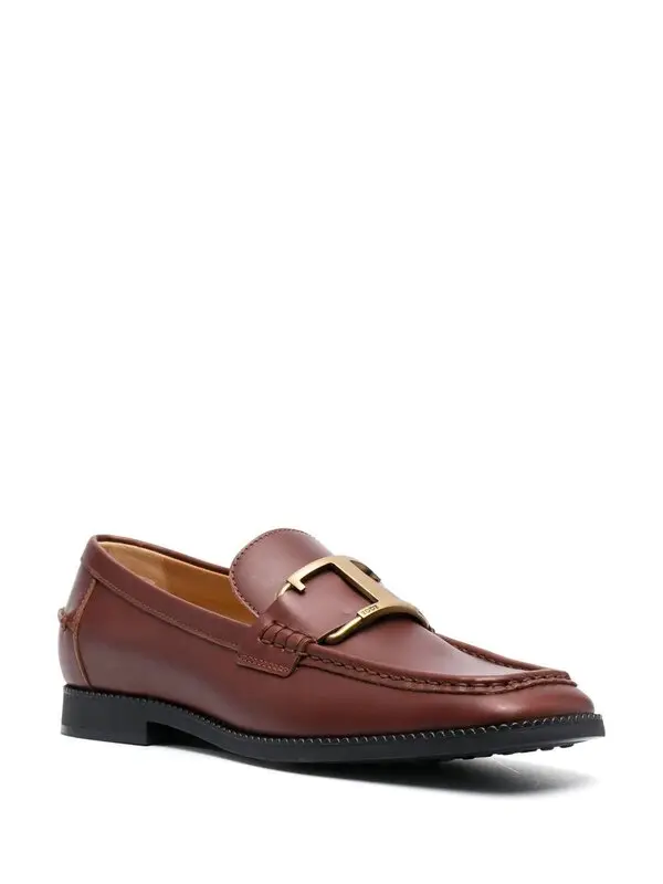 TOD'S T Timeless Square-toe Loafers