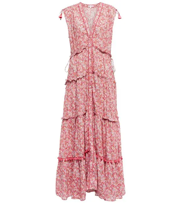 Poupette St Barth Ivy Tiered Maxi Dress